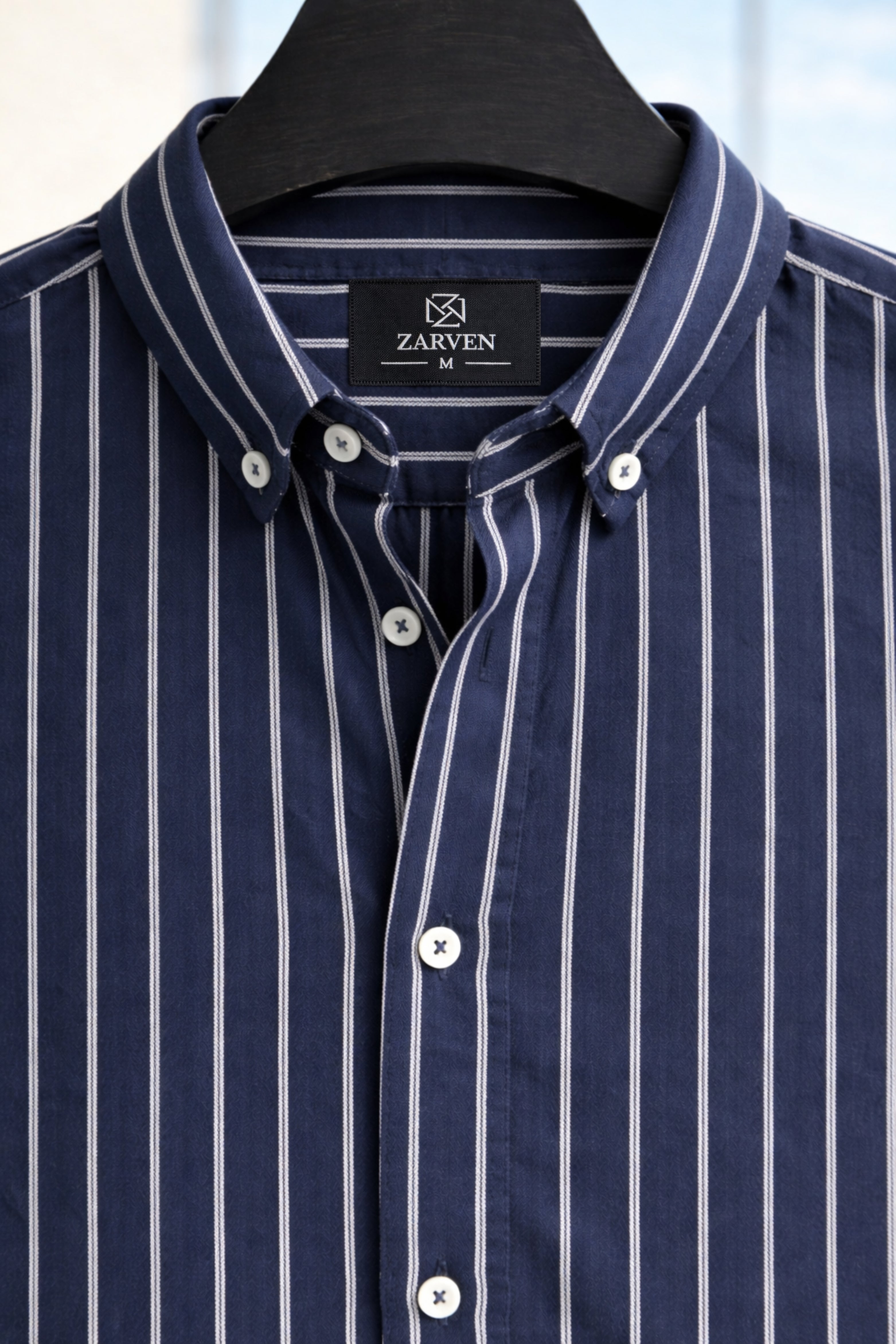 Deep Navy Stripe – ZARVEN Lifestyle